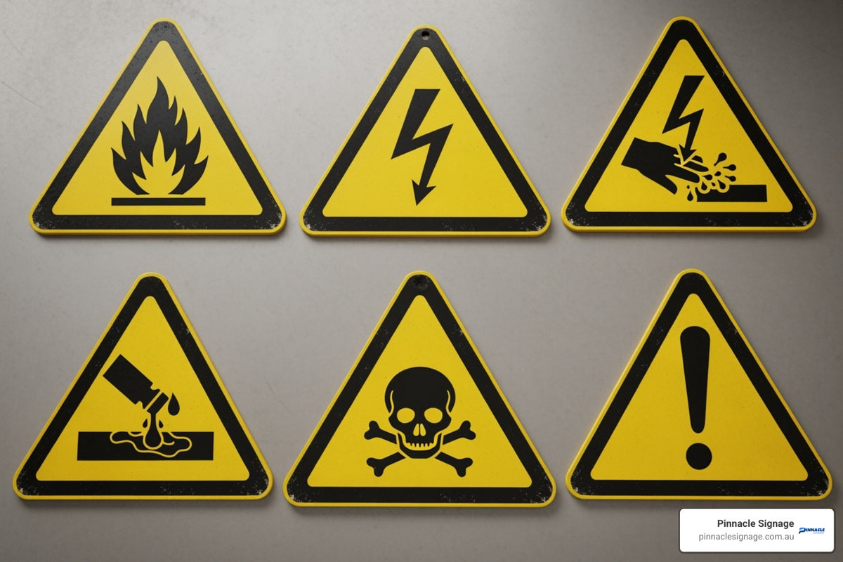Hazard Label Symbols Demystified and Where to get them — Pinnacle Signage