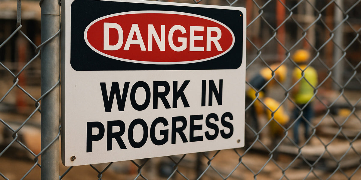 Essential Danger Signs for Work in Progress Areas — Pinnacle Signage