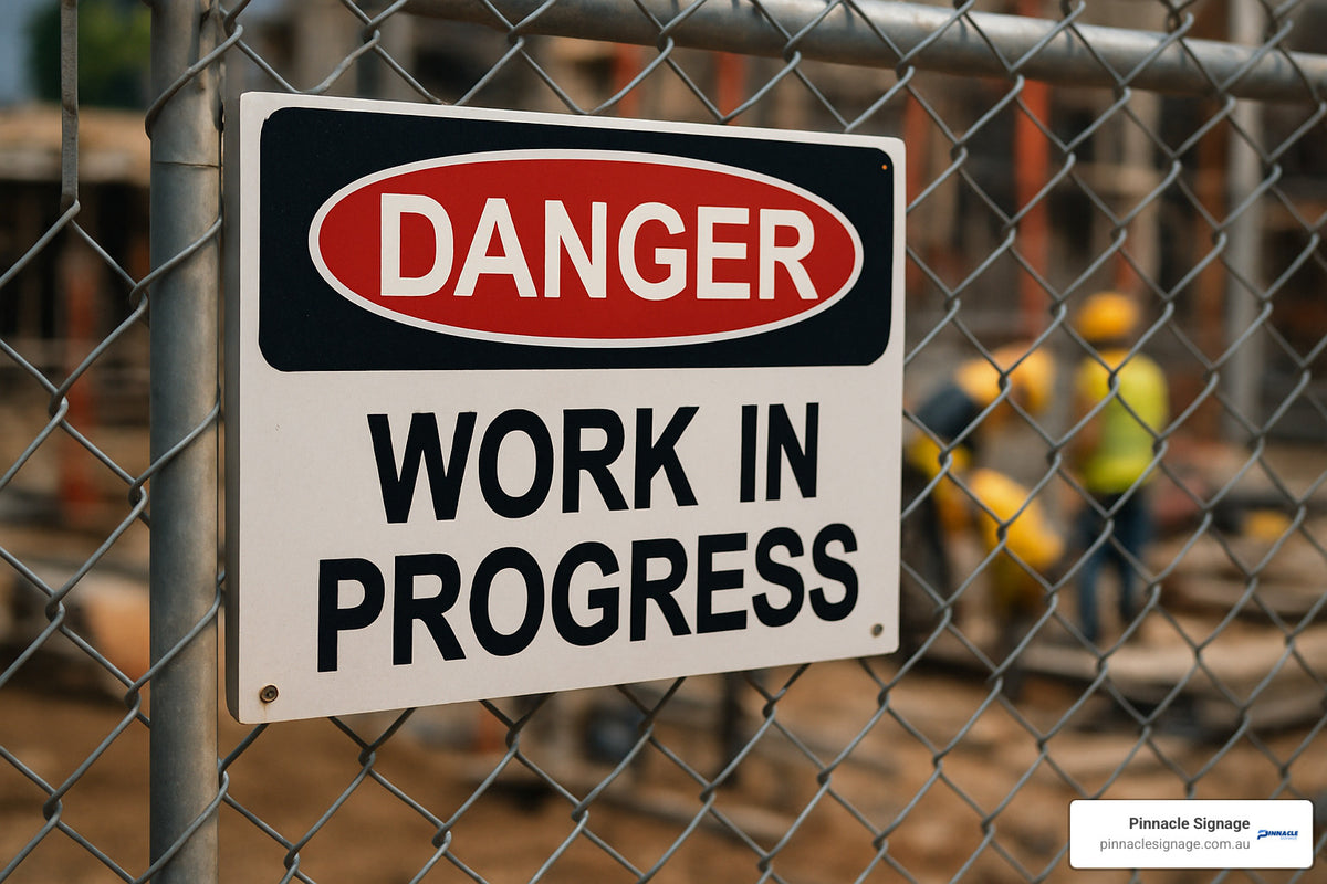 Essential Danger Signs for Work in Progress Areas — Pinnacle Signage
