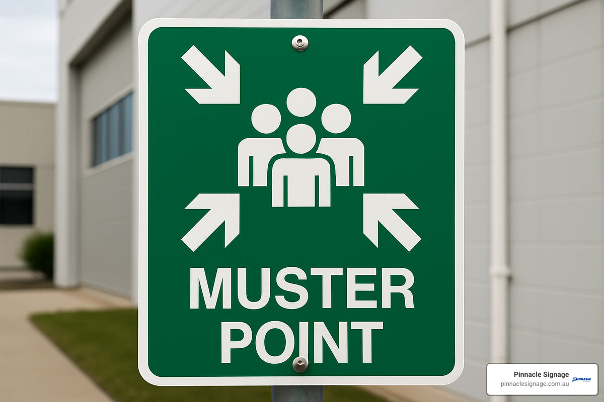 Workplace Safety Made Simple – Muster Point Signs and Symbols ...