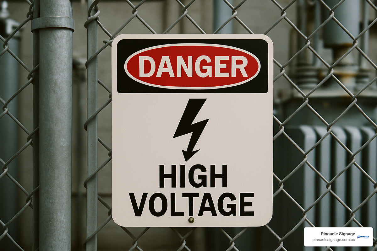 Stay Safe and Compliant with These High Voltage Safety Signs — Pinnacle ...