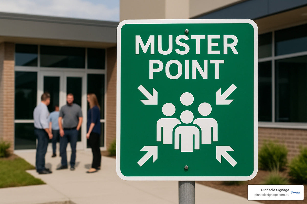 Clear and Safe: The Importance of Muster Point Signage — Pinnacle Signage