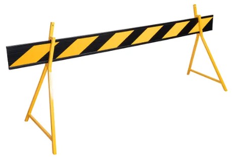 PVC Barrier Board, Yellow Body, CL1 Reflective, 2.5m — Pinnacle Signage