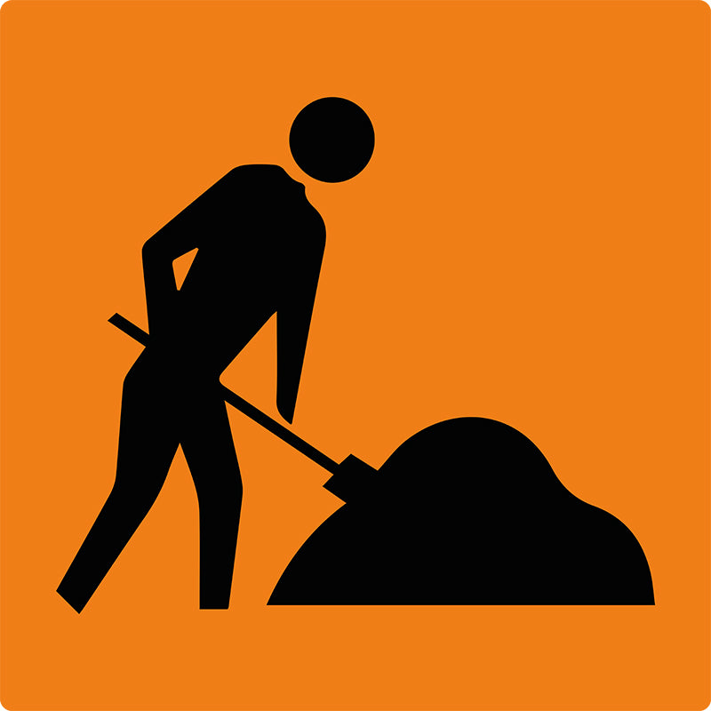 Symbolic Men at Work (Picto), Multi Message 600 x 600mm Corflute ...