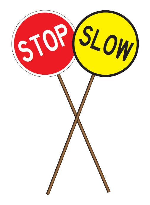 Stop/Slow Bat, 450mm Class 1 Reflective, With Timber Handle — Pinnacle ...