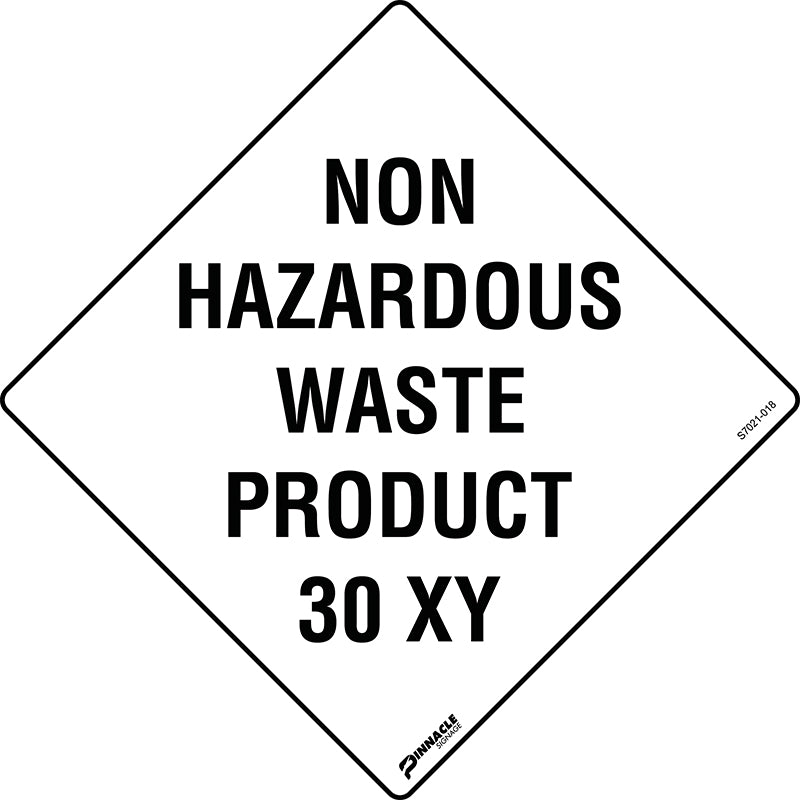 Non Hazardous Waste Product 30 XY — Pinnacle Signage
