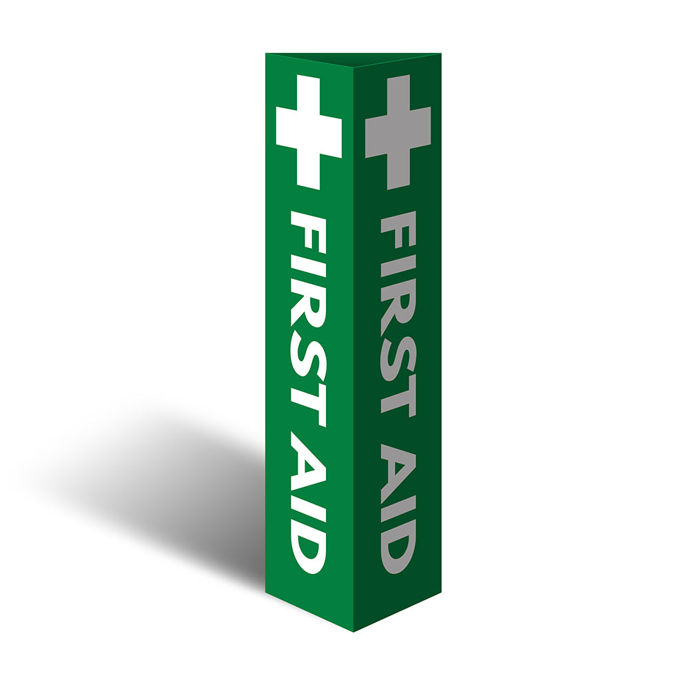 Three Sided Bollard Cover Surround, First Aid — Pinnacle Signage