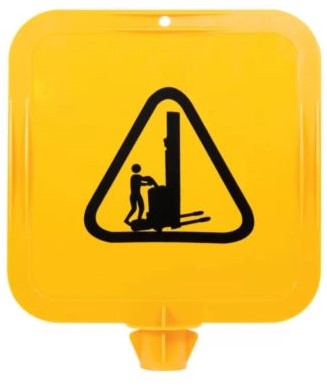 Yellow Lock In Sign Frame, Walkie Stacker Picto — Pinnacle Signage