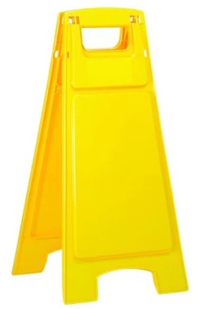 Plastic Sign Stand, Double Sided, Blank Yellow — Pinnacle Signage