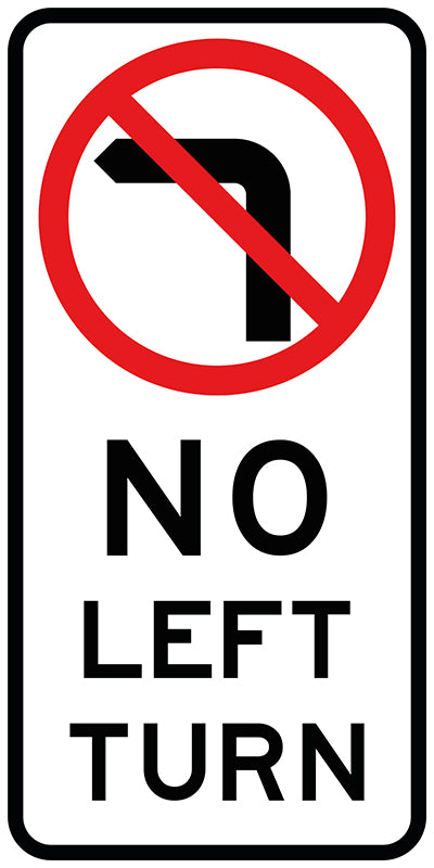 No Left Turn (NSW Standard) — Pinnacle Signage