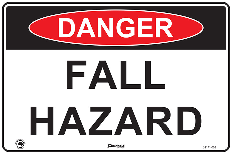 Danger Fall Hazard — Pinnacle Signage