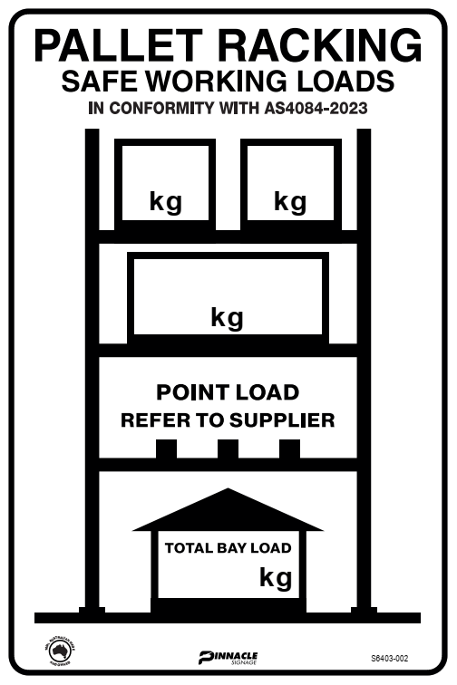 Pallet Racking Safe Working Loads — Pinnacle Signage