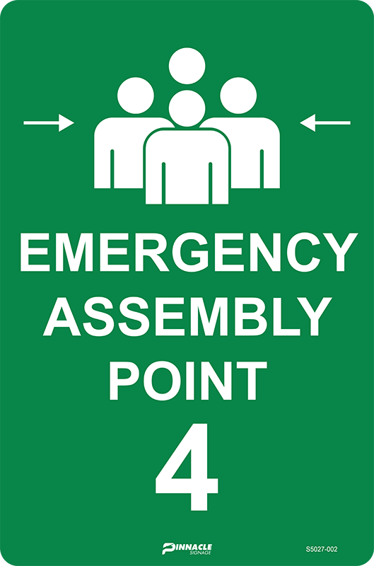 Emergency Assembly Point 4 — Pinnacle Signage