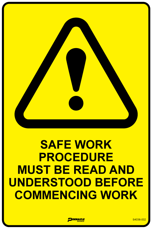 Safe Work Procedure Must be Read and Understood Beforeâ€¦ — Pinnacle ...