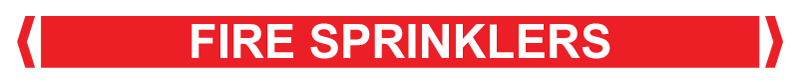 Self Adhesive Pipe Markers, Fire Sprinklers (Red) — Pinnacle Signage