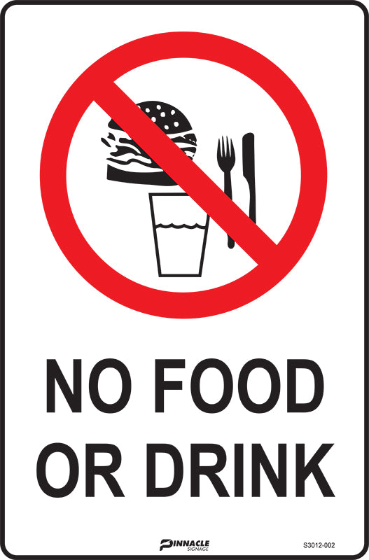 No Food Or Drink — Pinnacle Signage