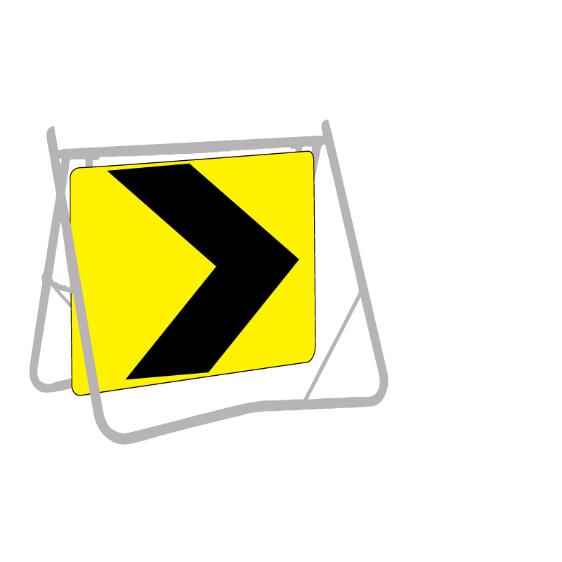 Hazard Warning Marker (Chevron), 600 x 600mm Metal, Class 1 — Pinnacle ...