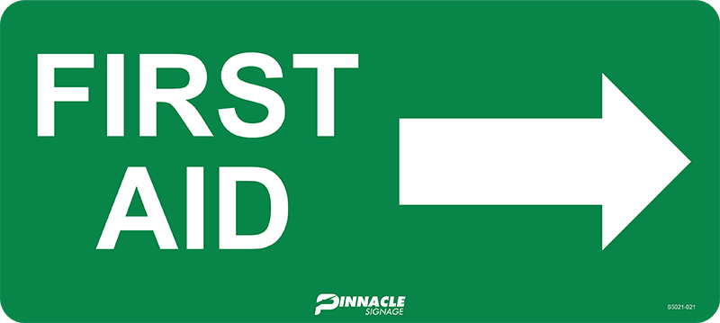 First Aid (Arrow to Right) — Pinnacle Signage