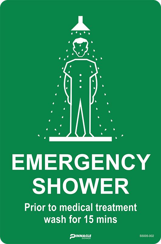 Emergency Shower — Pinnacle Signage