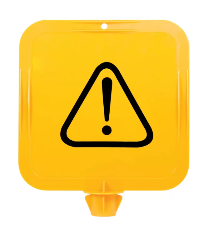 Yellow Lock In Sign Frame, Warning Triangle & Exclamation Mark ...