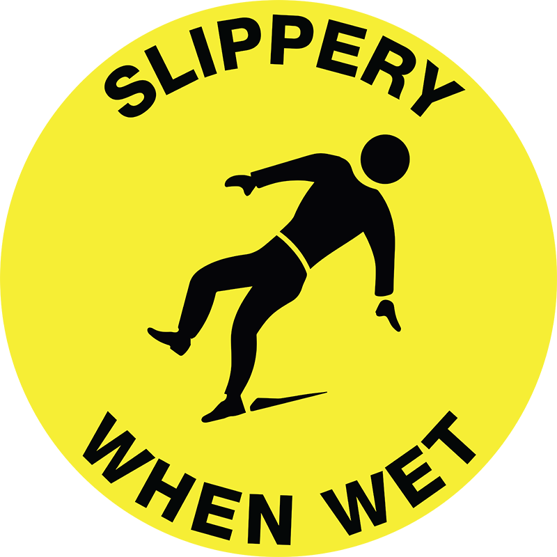 Floor Graphics, Self Adhesive, Anti-Slip, Slippery When Wet — Pinnacle ...