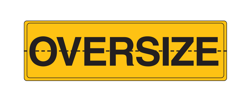 Oversize Sign 1200 X 450Mm Hinged Class 2 Reflective Aluminium ...