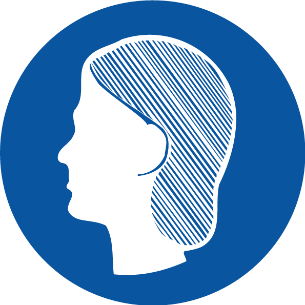 Hair Protection Pictogram, 200mm Disc Self Adhesive — Pinnacle Signage
