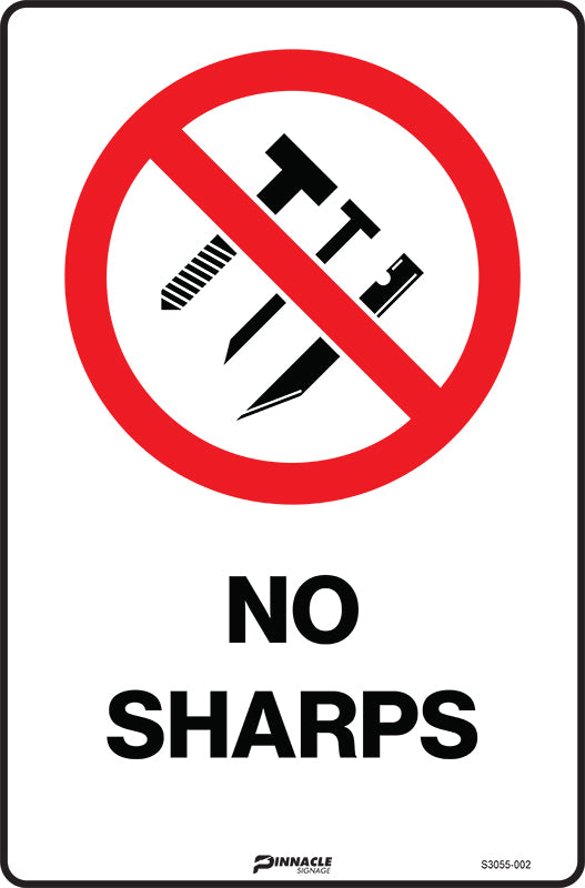 No Sharps (Three Pictos) — Pinnacle Signage
