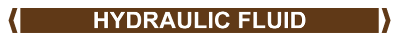 Self Adhesive Pipe Markers, Hydraulic Fluid (Brown) — Pinnacle Signage