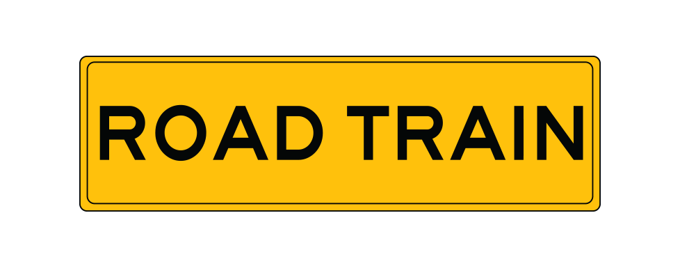 Road Train, 1020 x 250mm, Class 2 Reflective Adhesive — Pinnacle Signage